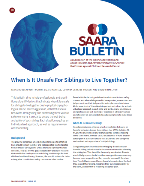 When Is It Unsafe for Siblings to Live Together? | Sibling Aggression ...