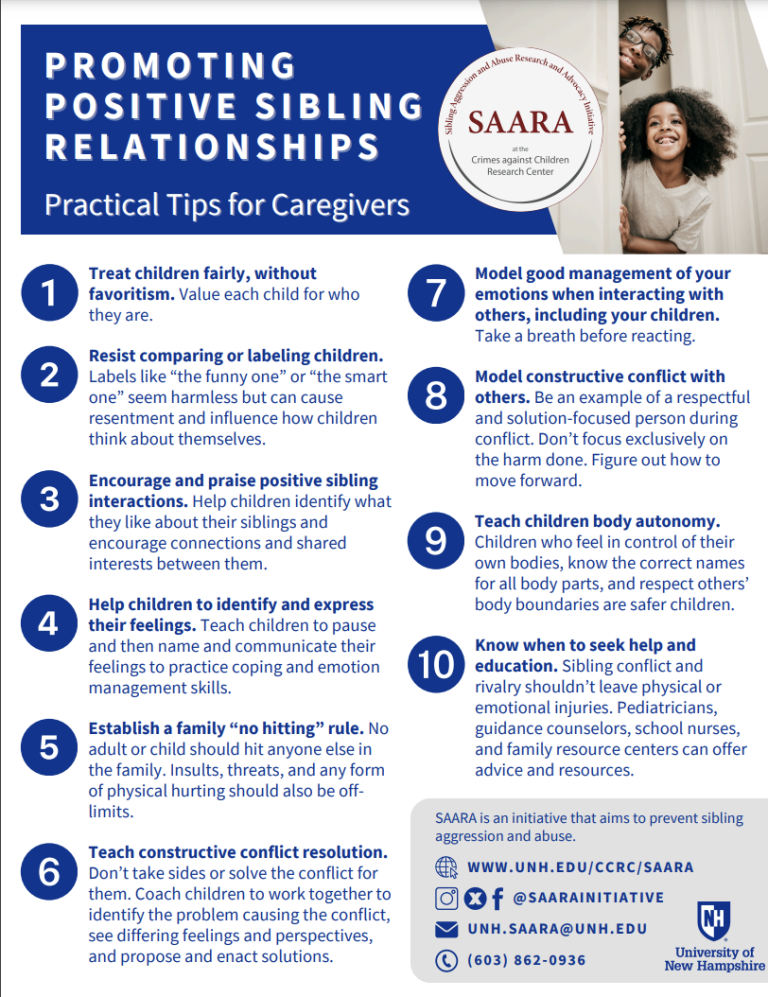 Promoting Positive Sibling Relationships: Practical Tips for Caregivers ...